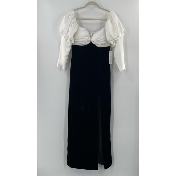 Ronny Kobo Collection | Dresses | Ronny Kobo Velvet Cyndi Black And White Maxi Dress Nwt Size ...